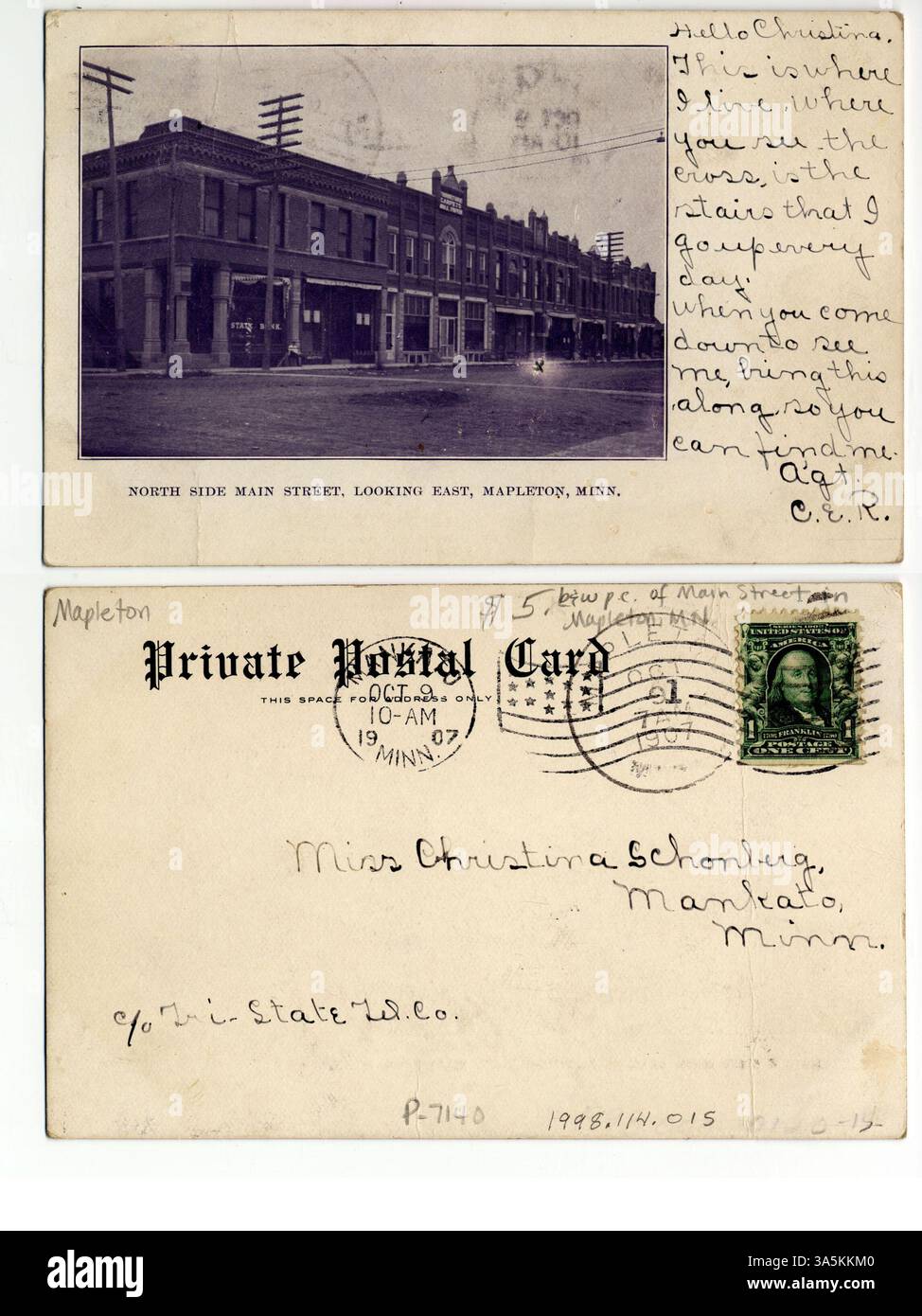 View of North Main Street looking east in Mapleton, featuring local ...