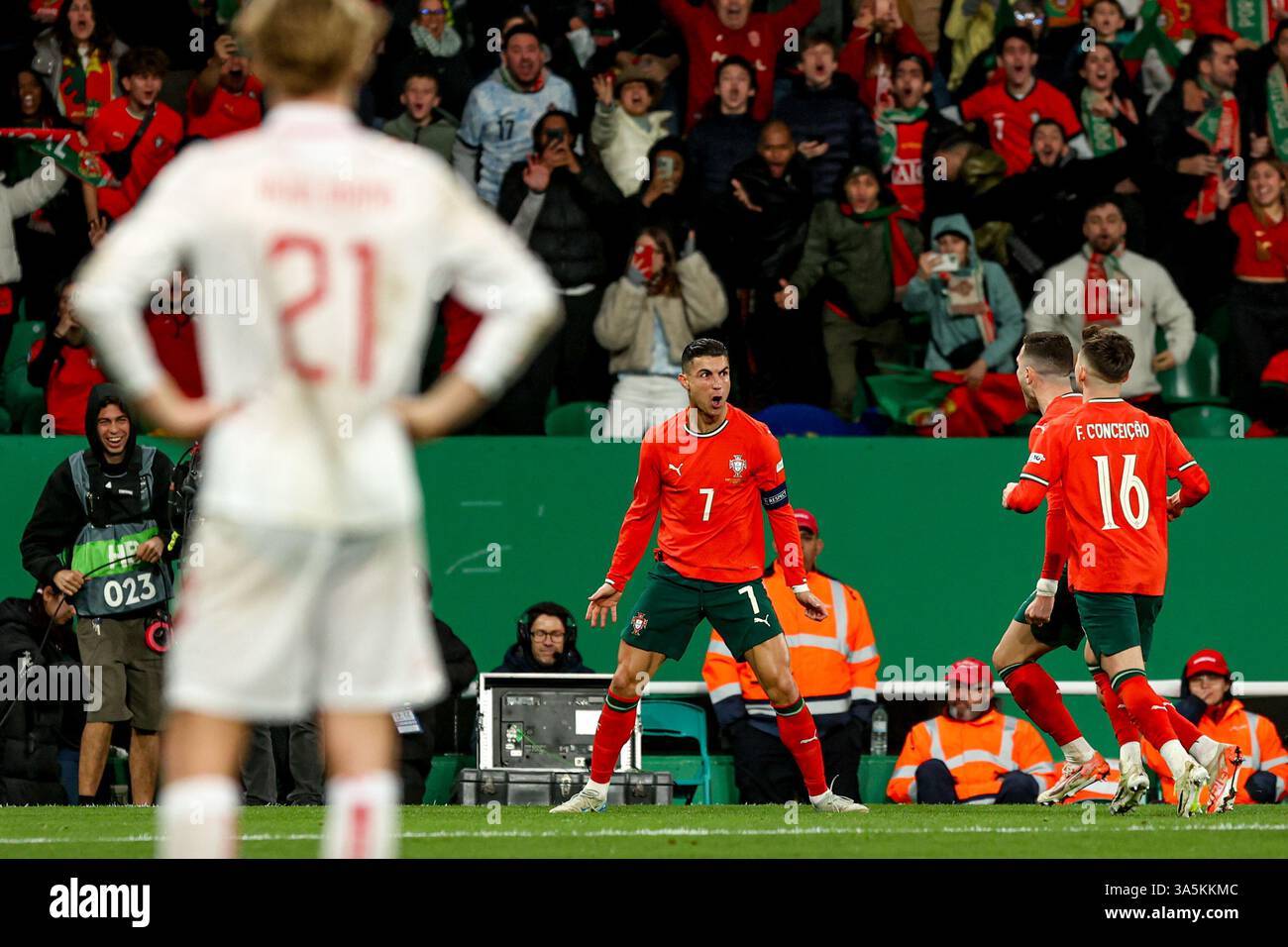 Lisbon, Portugal. 23rd March, 2025. Cristiano Ronaldo forward of ...
