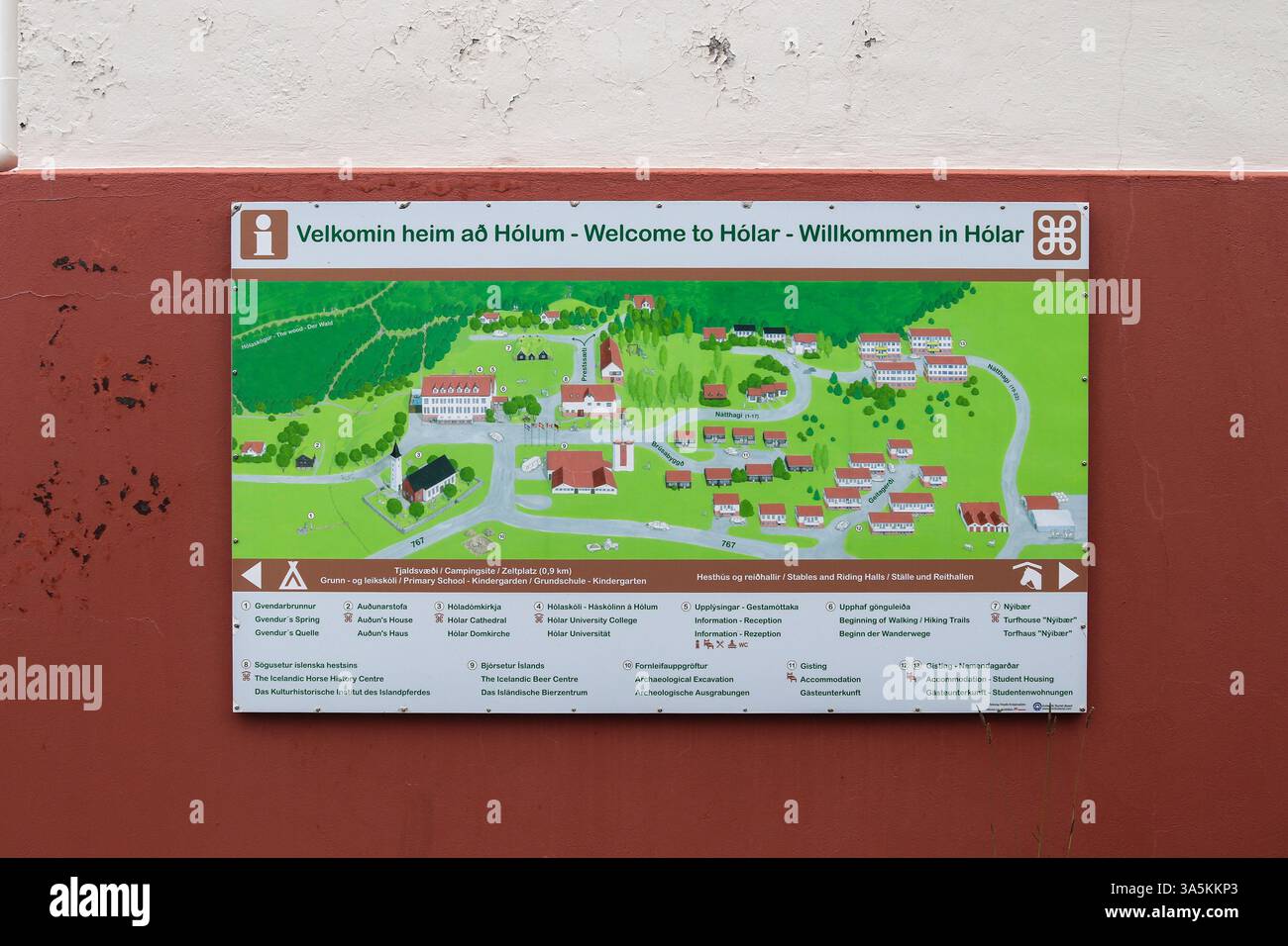 Holar, Iceland, 12. June 2024, Illustrated map of Holar, Iceland ...