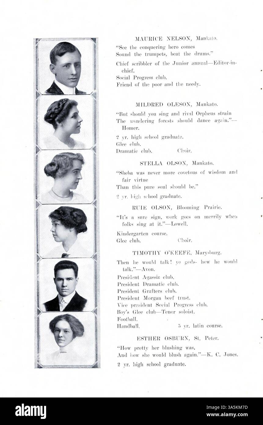Published from 1891 1913 it documented campus activities hi-res stock ...