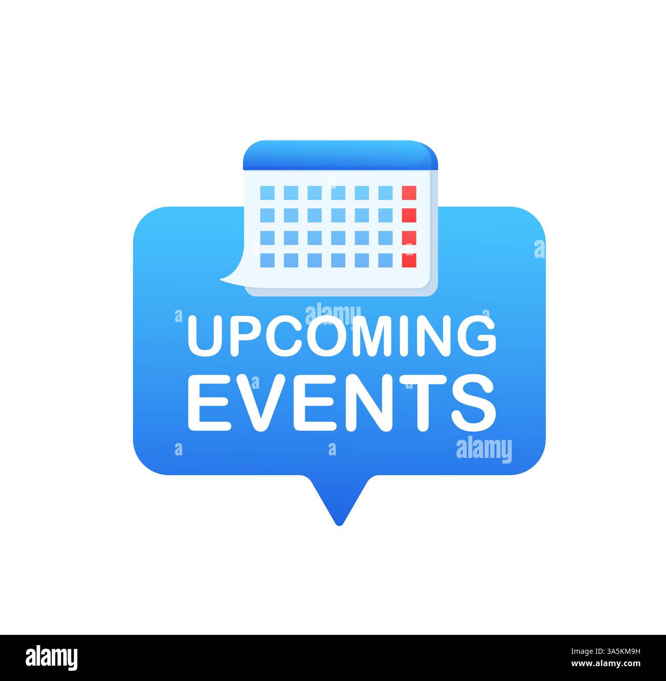 Cartoon icon with upcoming events. Agenda organizer. Flat vector ...