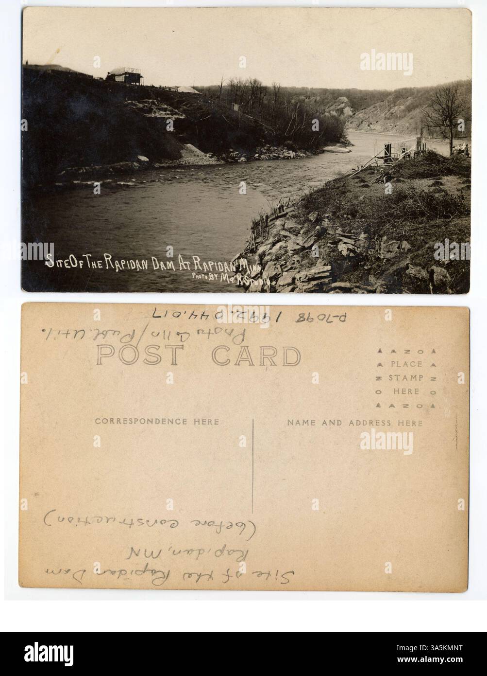 The site of the Rapidan Dam before its construction, offering a view of ...