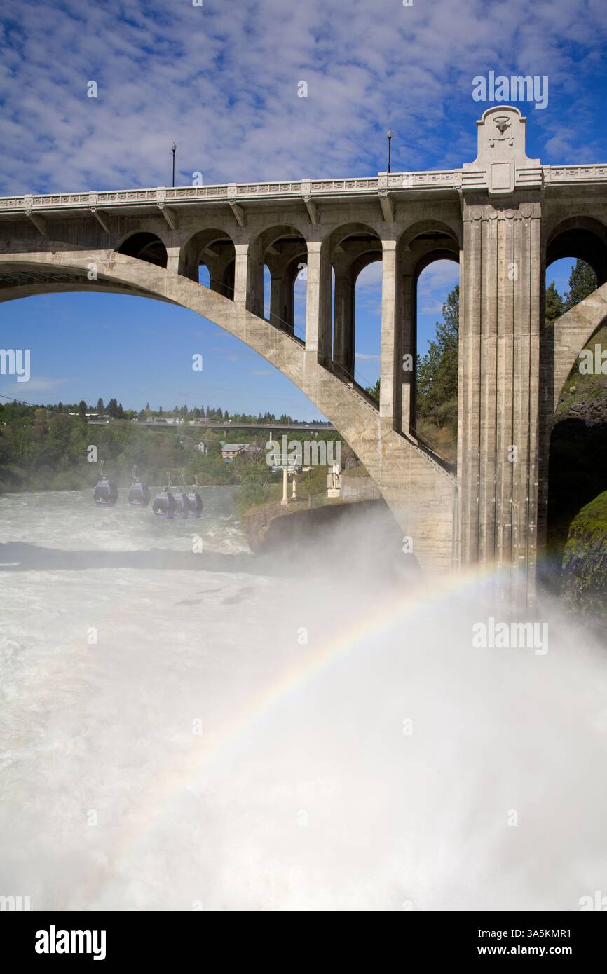 Spokane River in Major Flood, Riverfront Park, Spokane, Washington ...