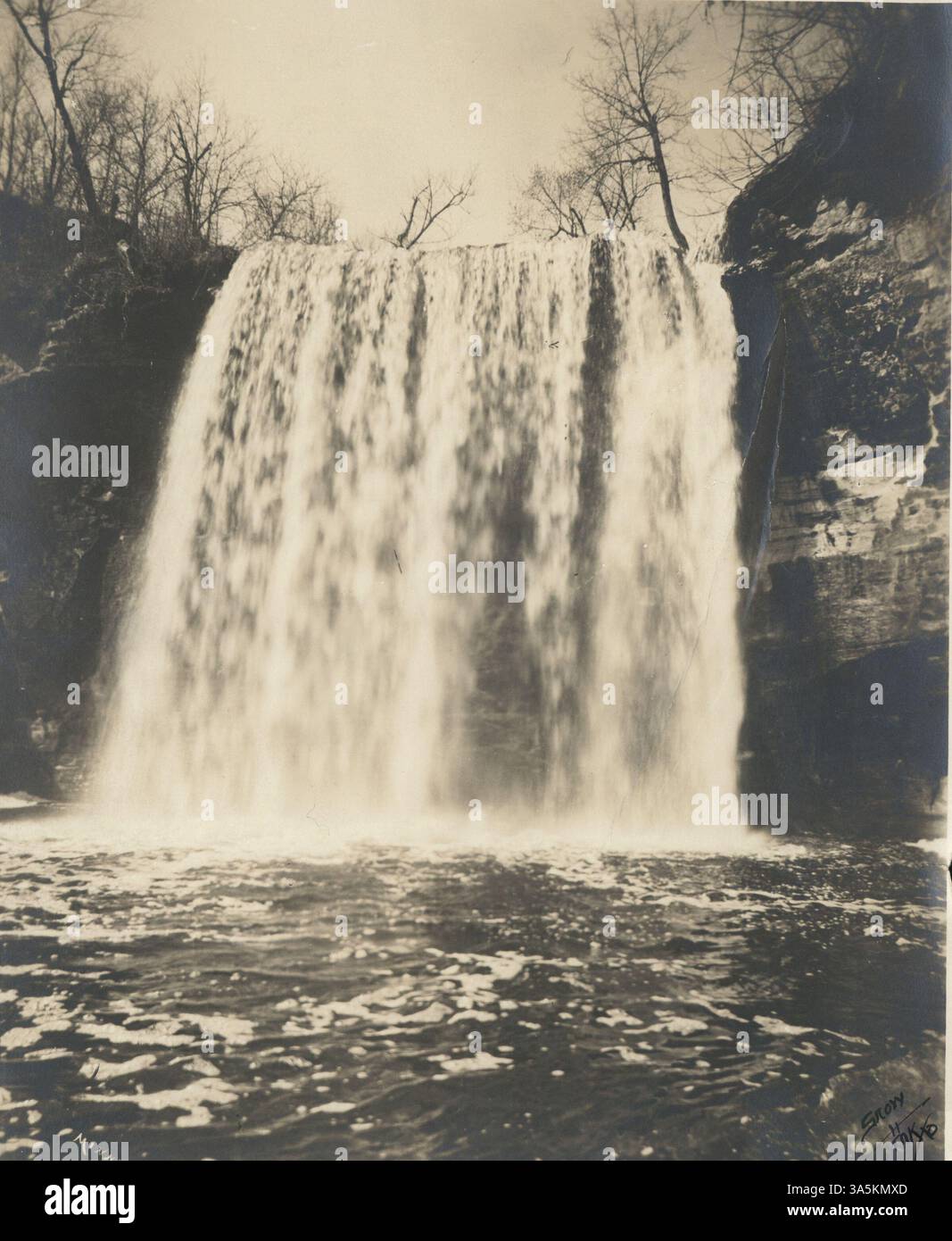 Minneopa Falls, located near Mankato, Minnesota, is a popular natural landmark. The falls are ...