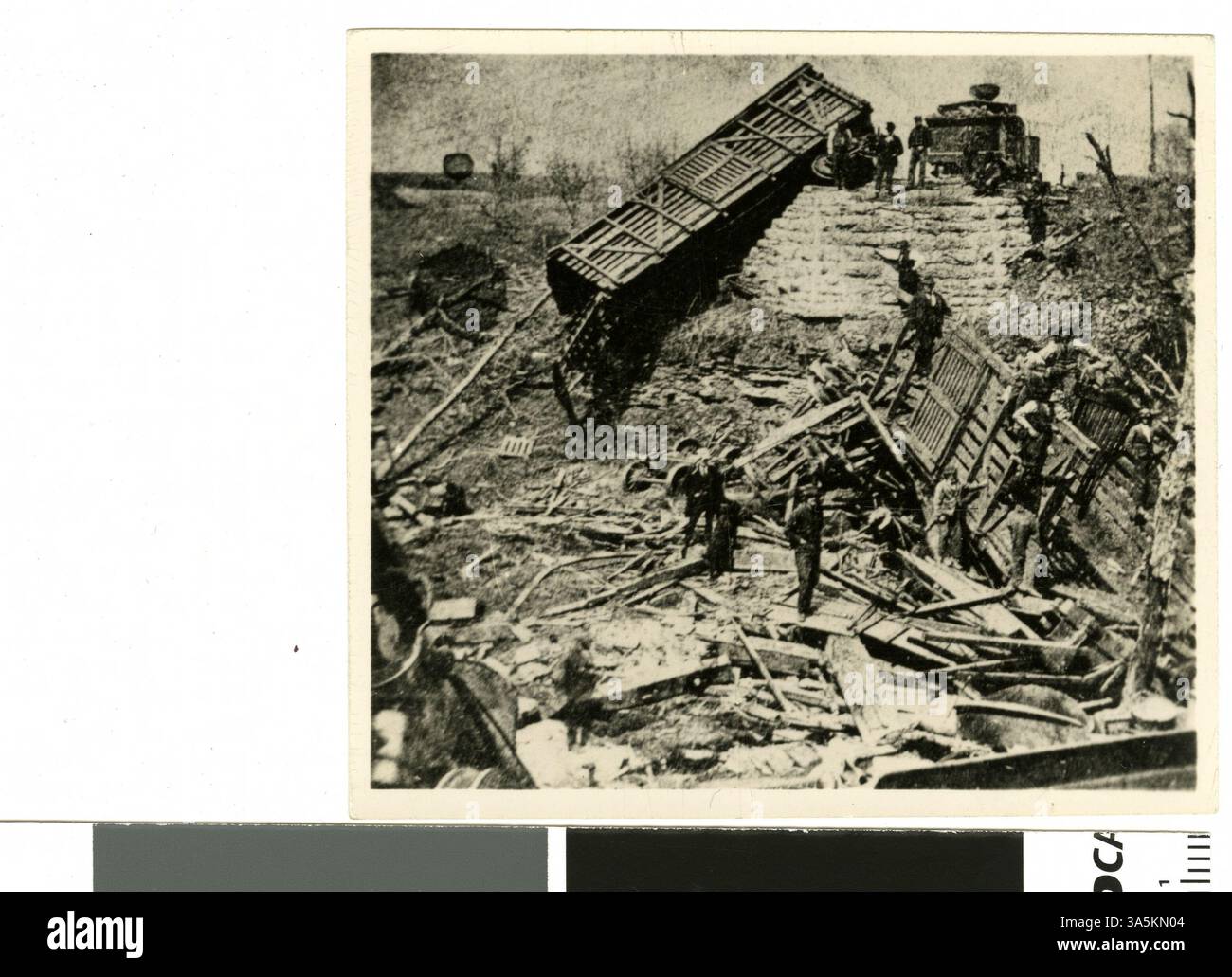 A view of a railroad accident in Blue Earth County, Minnesota, on April ...