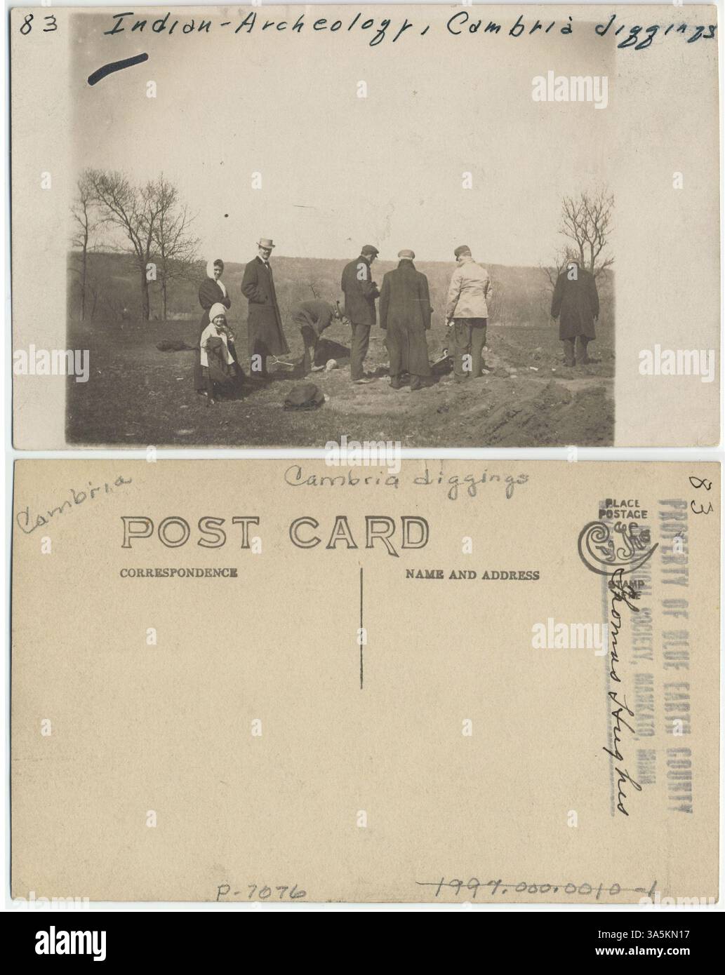 A view of the excavations at the Cambria dig site near Mankato ...