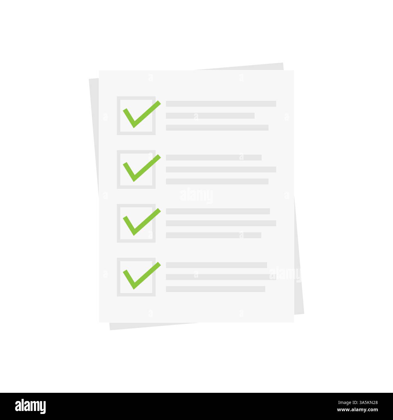 Checklist checkmark Icon in flat style Stock Vector Image & Art - Alamy
