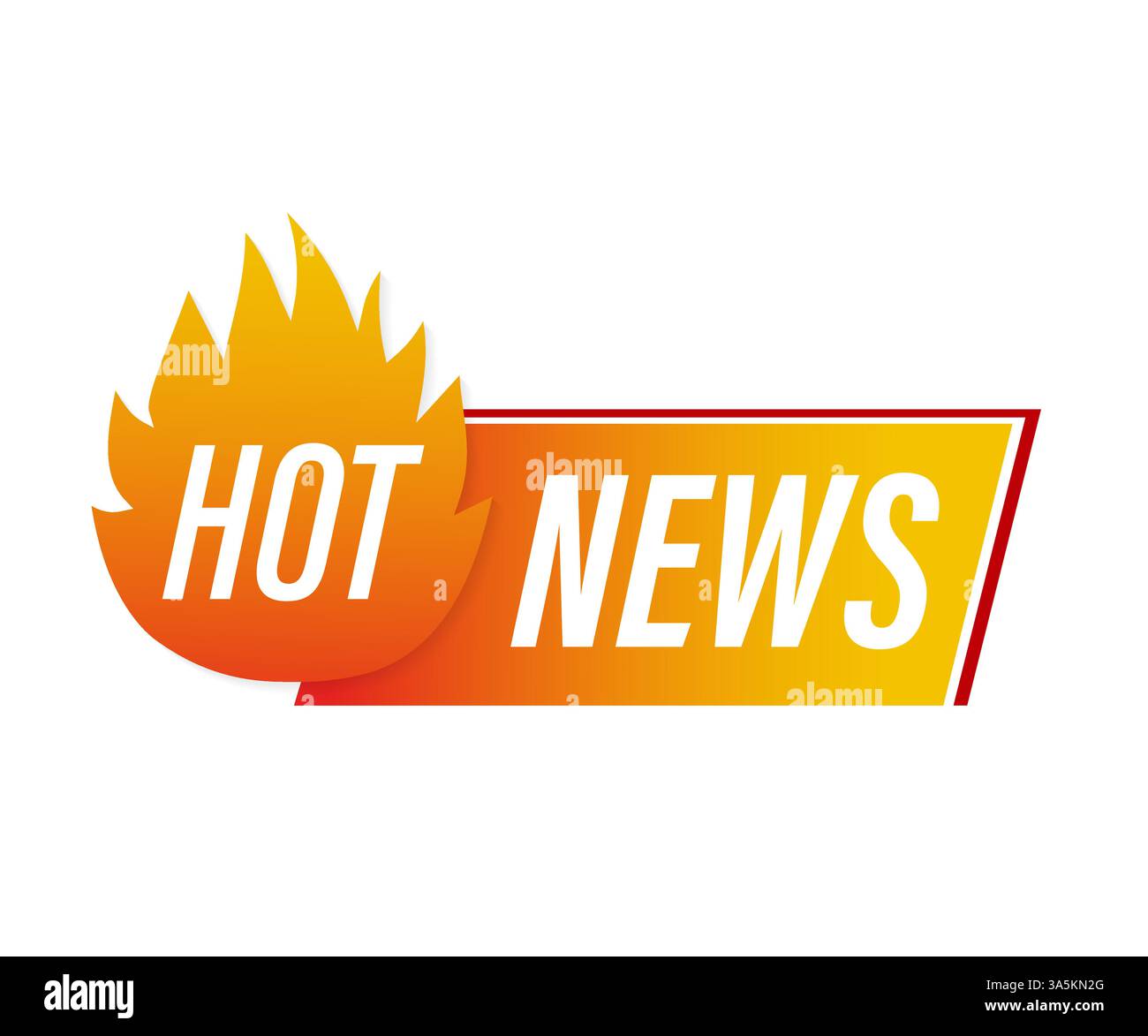Cartoon banner with hot news. Technology background concept. Flat web ...