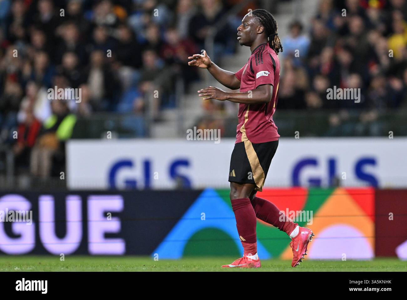 Jeremy Doku (22) of Belgium pictured during a soccer game between the ...