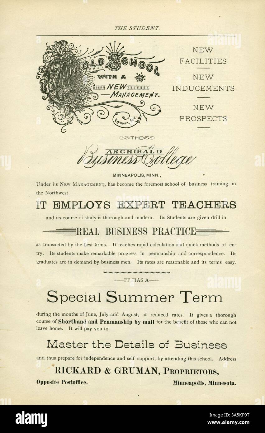 This April 1890 issue of The Student magazine, produced by students at ...