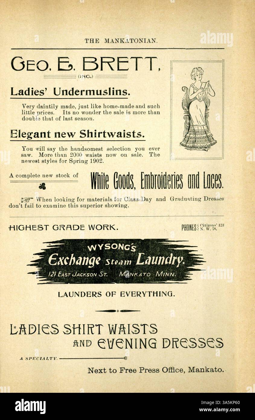 Advertisements from local businesses this student magazine hi-res stock ...