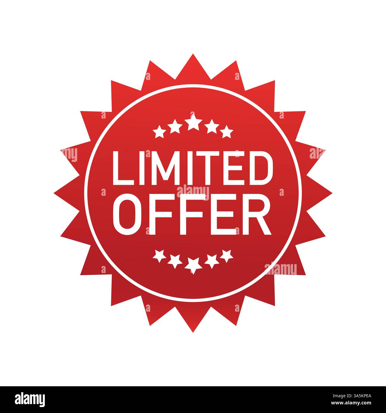 Red limited offer. Special offer badge. Big sale special offer. Vector background. Store label ...