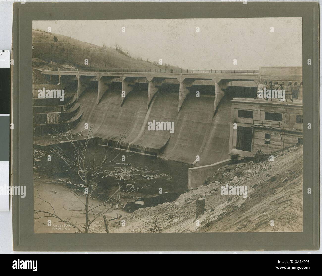 View of the Rapidan Dam from the downstream side, highlighting the ...
