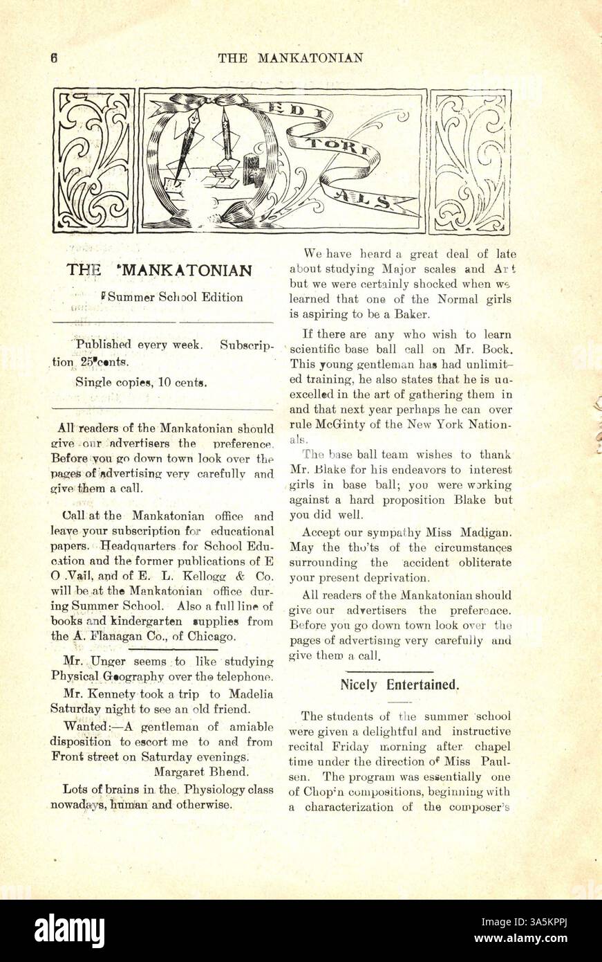 The Mankatonian magazine, published by Mankato State Normal School ...