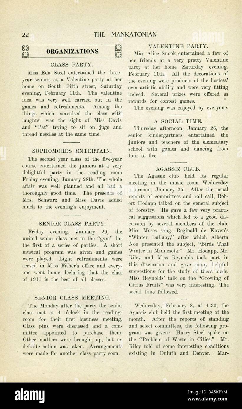 A monthly student magazine from Mankato State Normal School, this issue ...