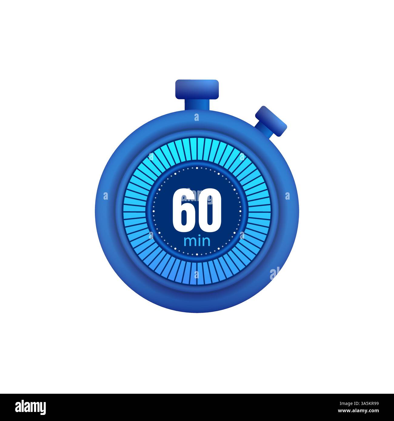 Icon of a timer with 60 minutes on the white background. Vector ...