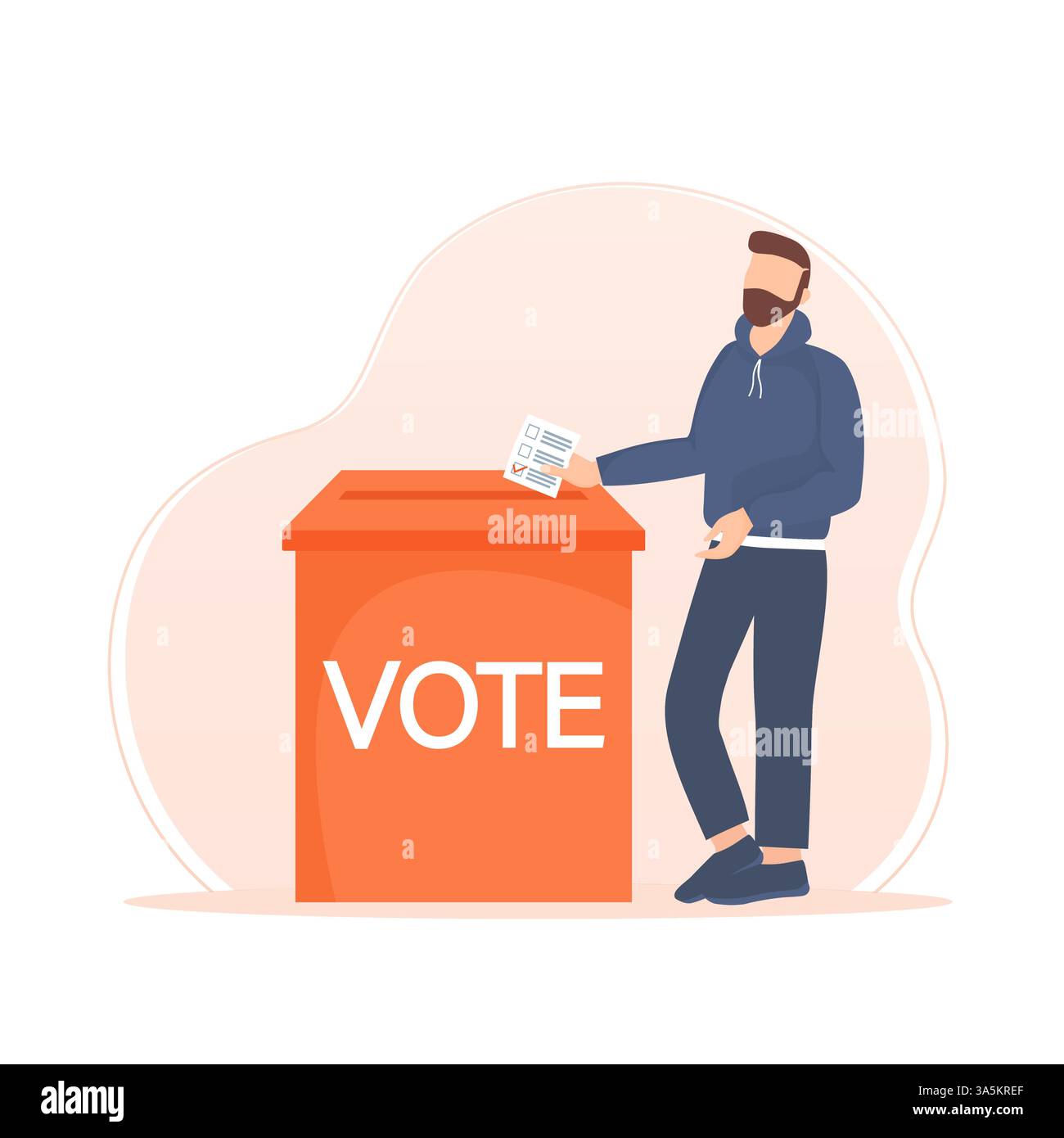 Cartoon icon. Cartoon character. Flat vote people for concept design ...