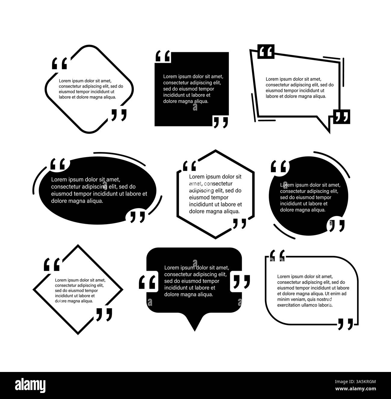 Chat talk bubble icon logo vector. Message icon. Quote on white ...