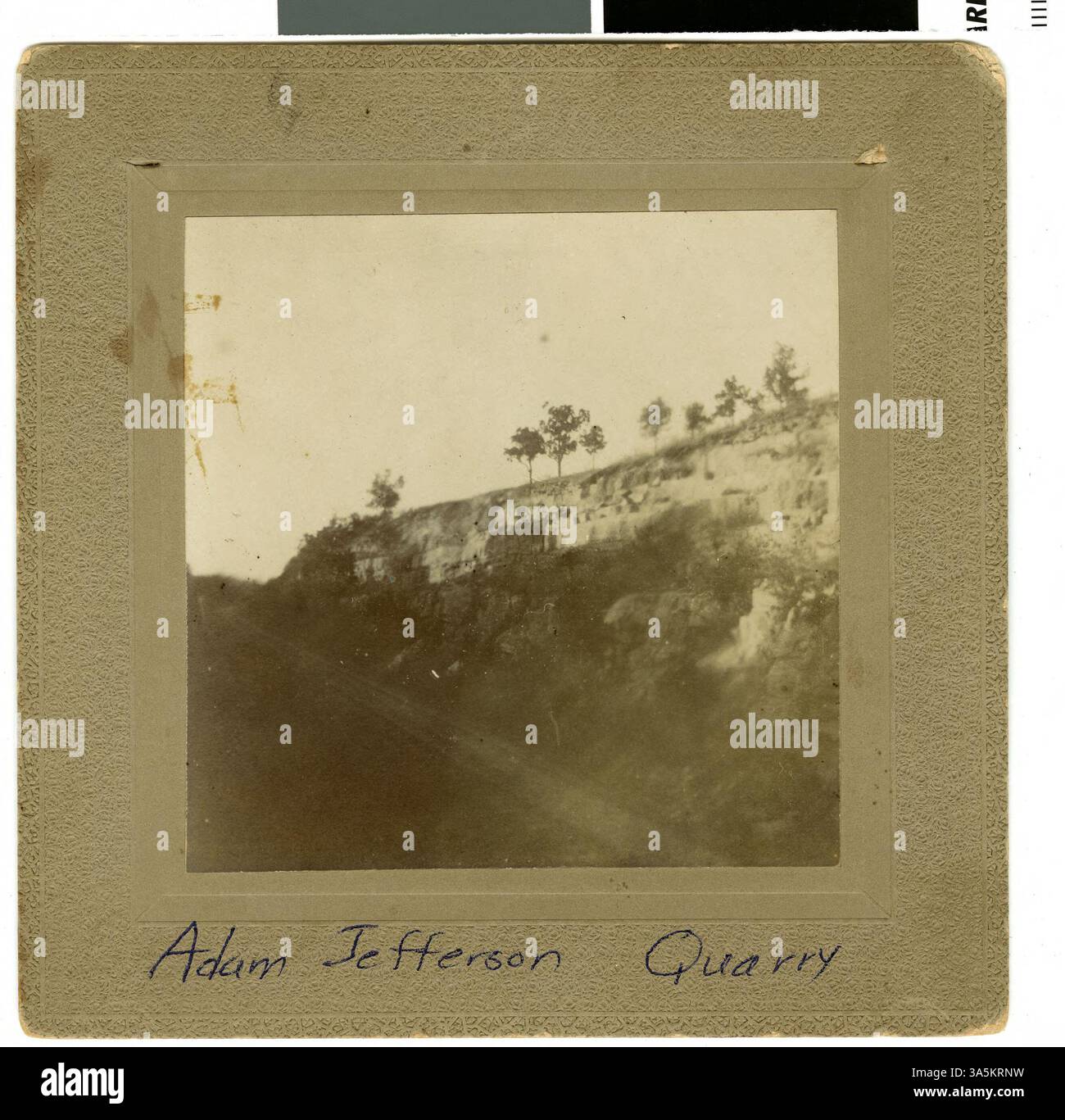 This photograph shows a dirt road leading into the Adam Jefferson Quarry in Mankato, Minnesota ...