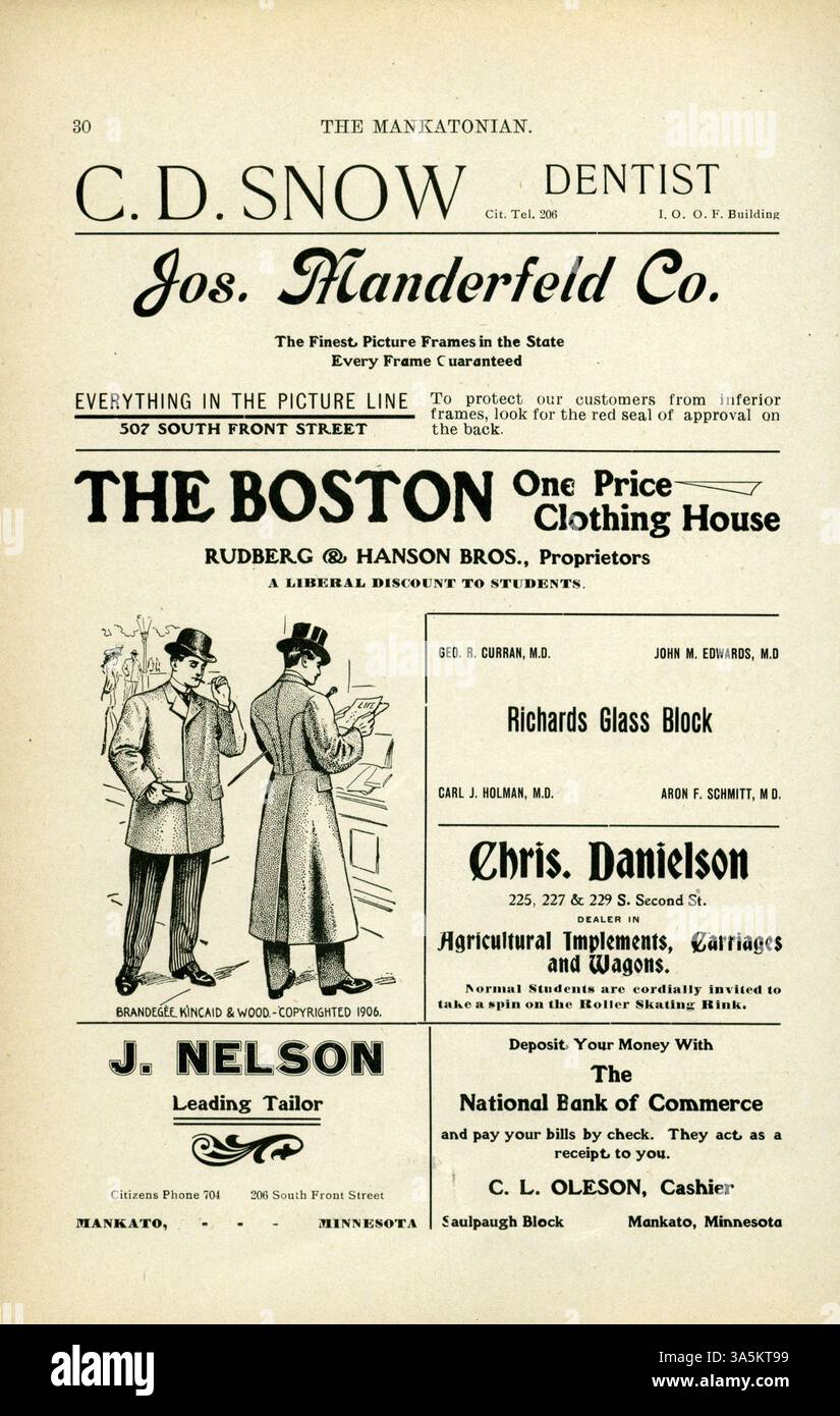 Volume 19, Issue 7 of 'The Mankatonian,' published in April 1907, was an essential source of ...