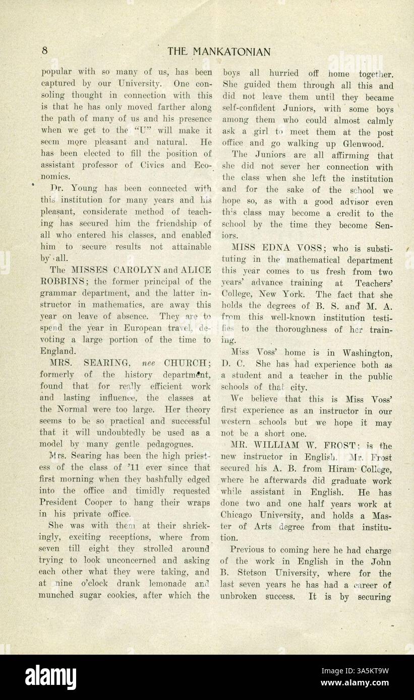 The Mankatonian, Volume 22, Issue 1, was a student-published magazine ...