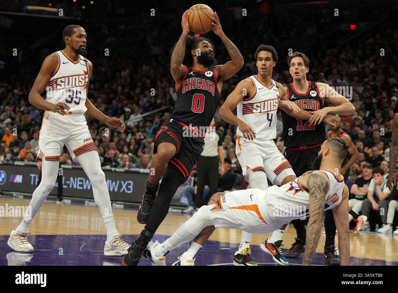 Chicago Bulls guard Coby White (0) during the second half of an NBA ...