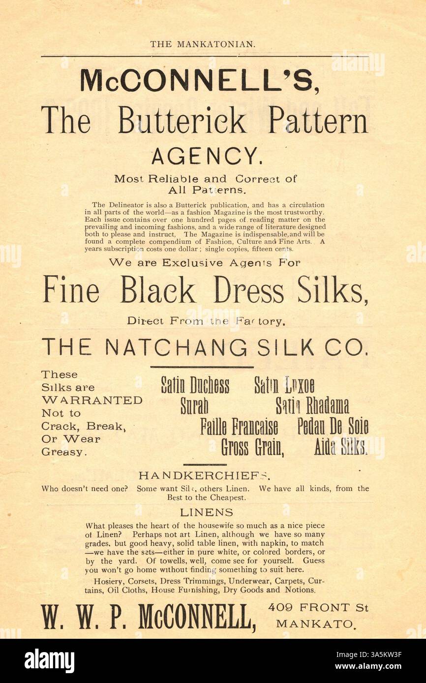 The December 1892 issue of *The Mankatonian*, a publication from the ...