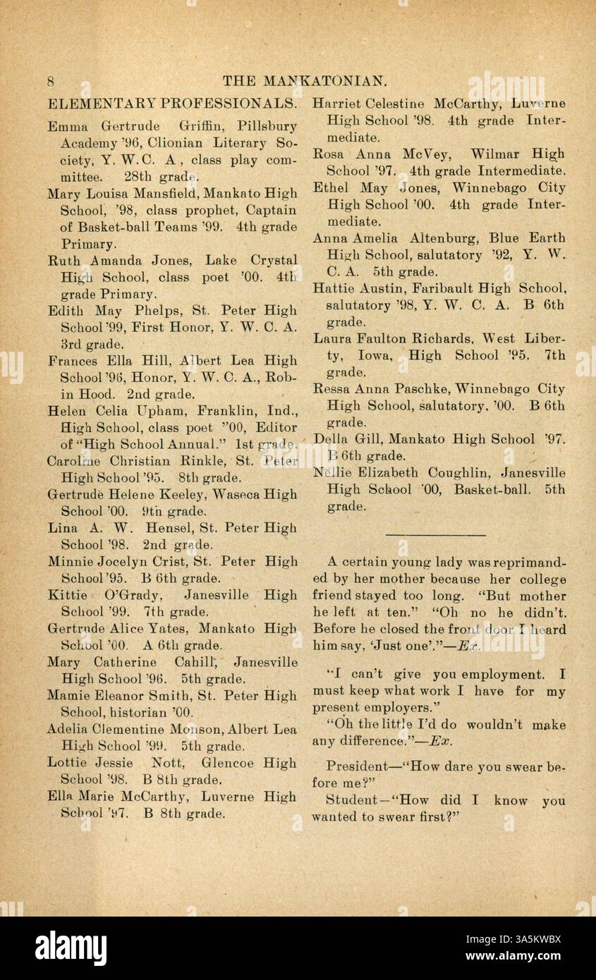 The Mankatonian, a student magazine at Mankato State Normal School ...