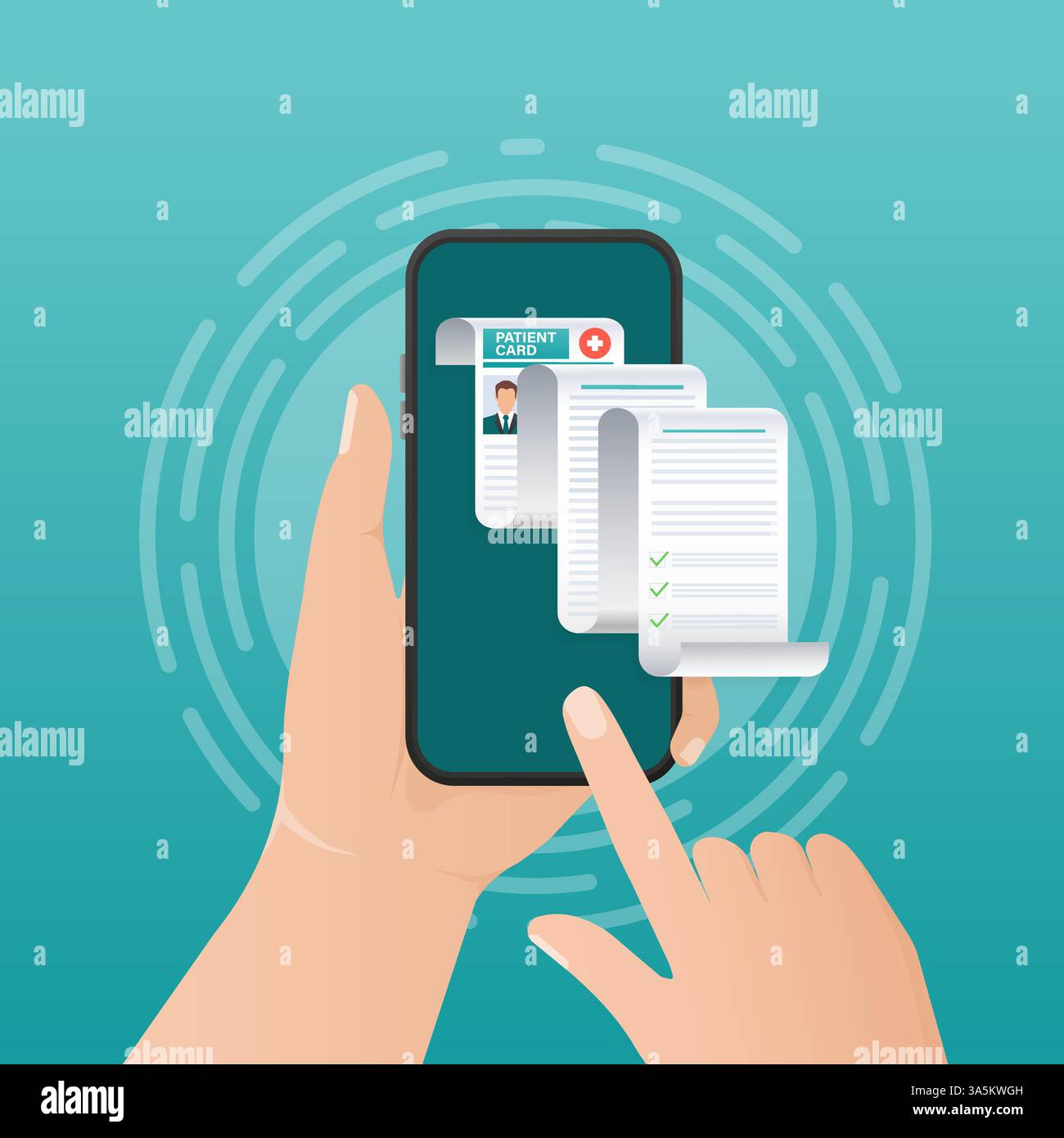 Patient card. Document concept. Pharmacy concept. Health insurance ...
