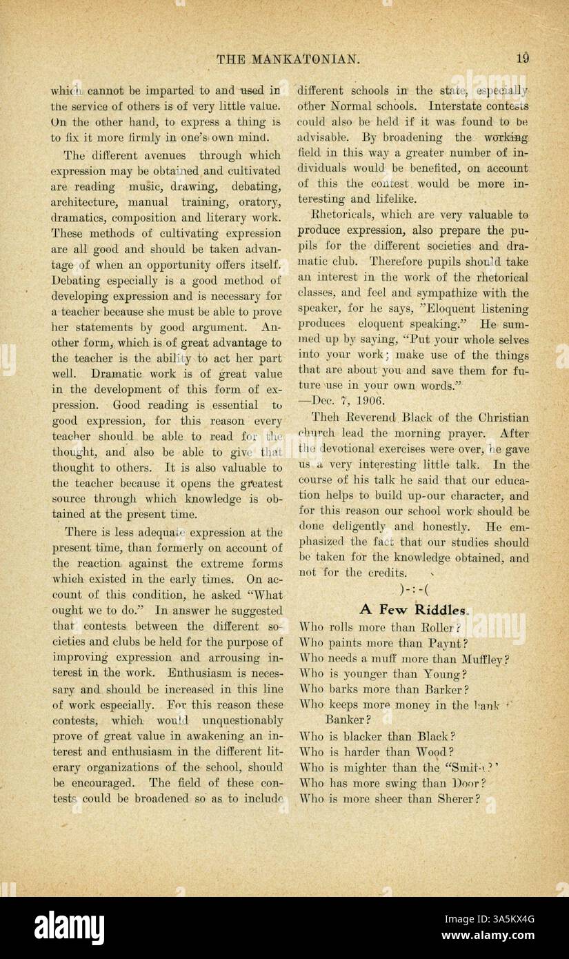 The mankatonian was a monthly magazine that highlighted school ...