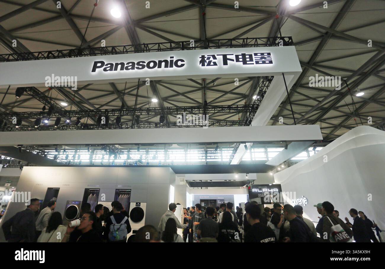 SHANGHAI, CHINA - MARCH 20, 2025 - Japanese company Panasonic booth at ...