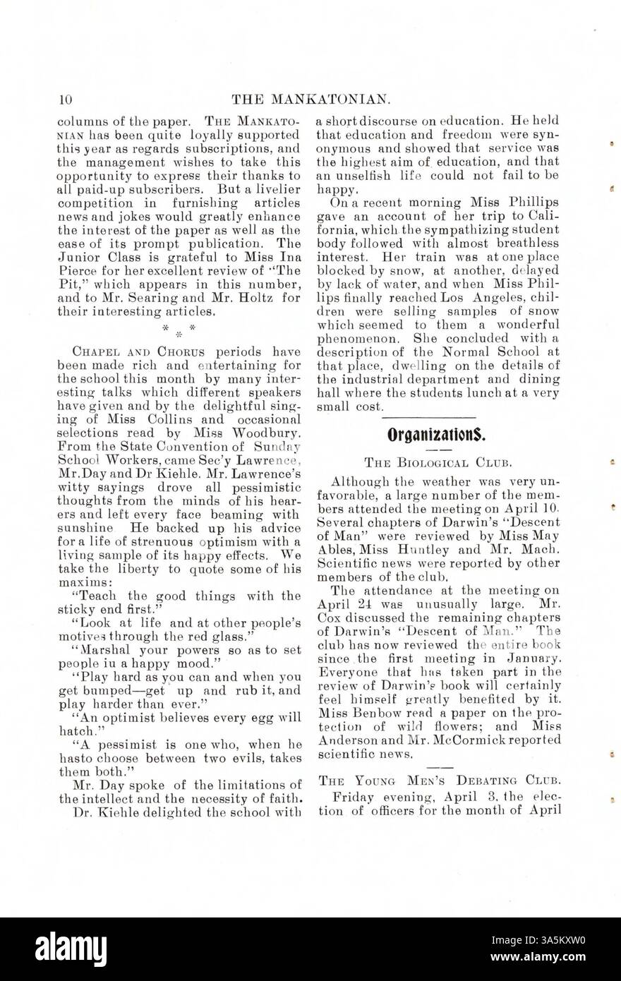 This issue of The Mankatonian, Volume 14, Issue 8, published by Mankato ...