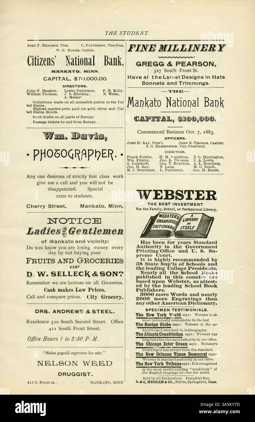 Social events local business ads were also included hi-res stock ...