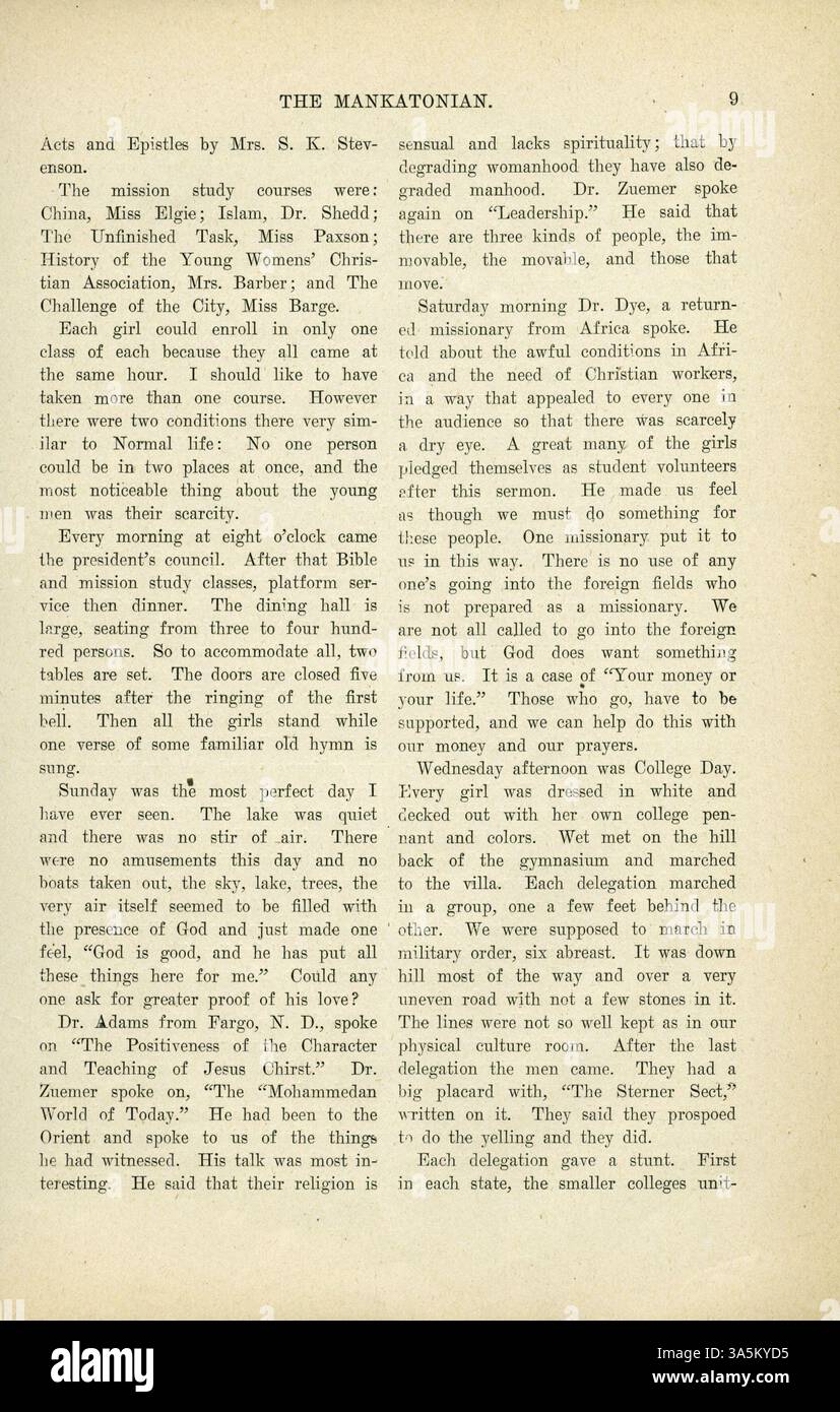 The Mankatonian magazine, October 1908 edition, features articles on ...