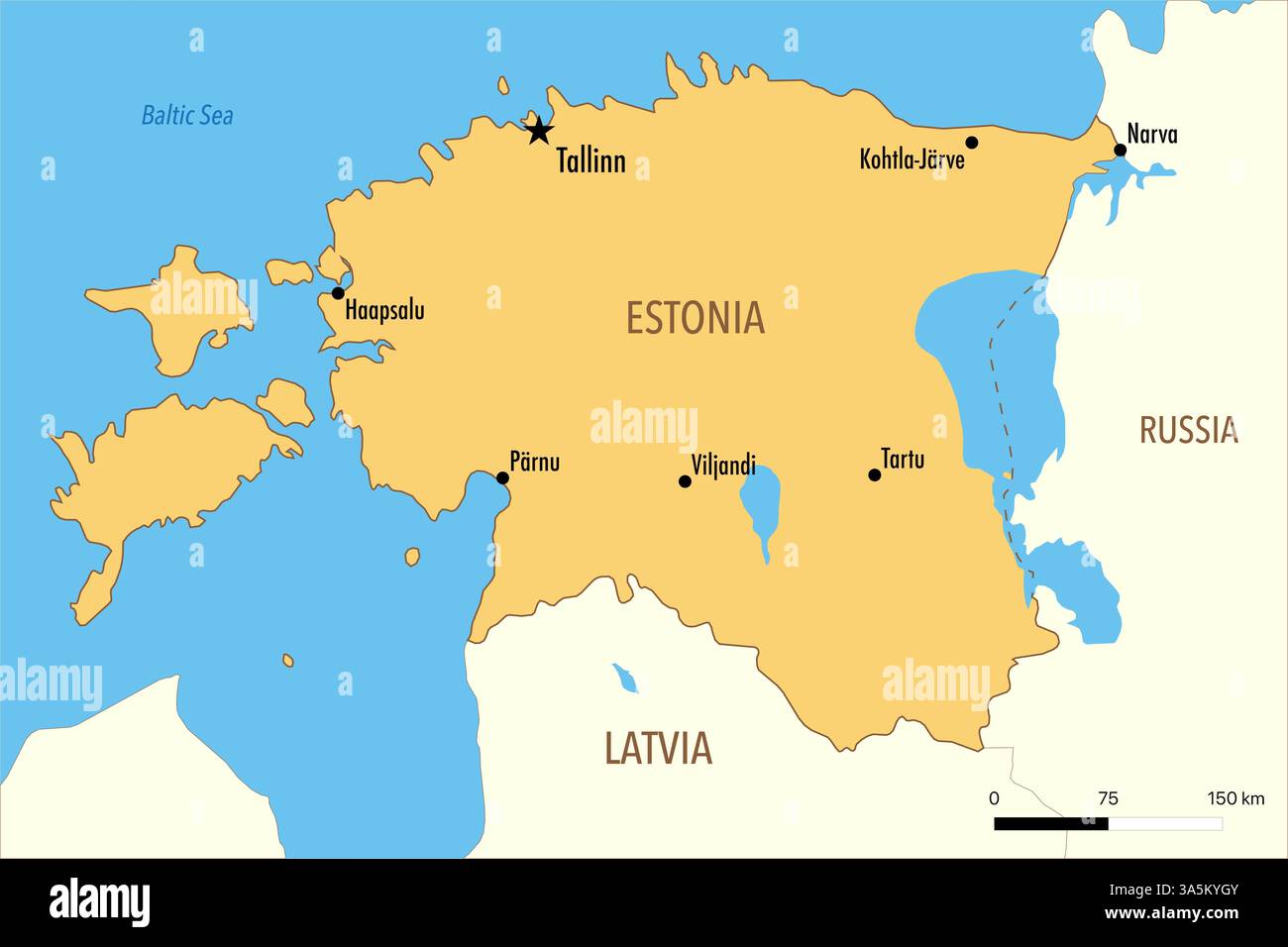 Estonia digital map hi-res stock photography and images - Alamy