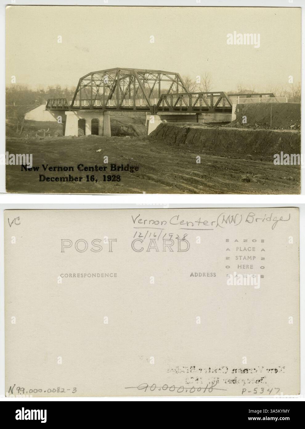 The new bridge at Vernon Center, Minnesota, built on December 16, 1928 ...