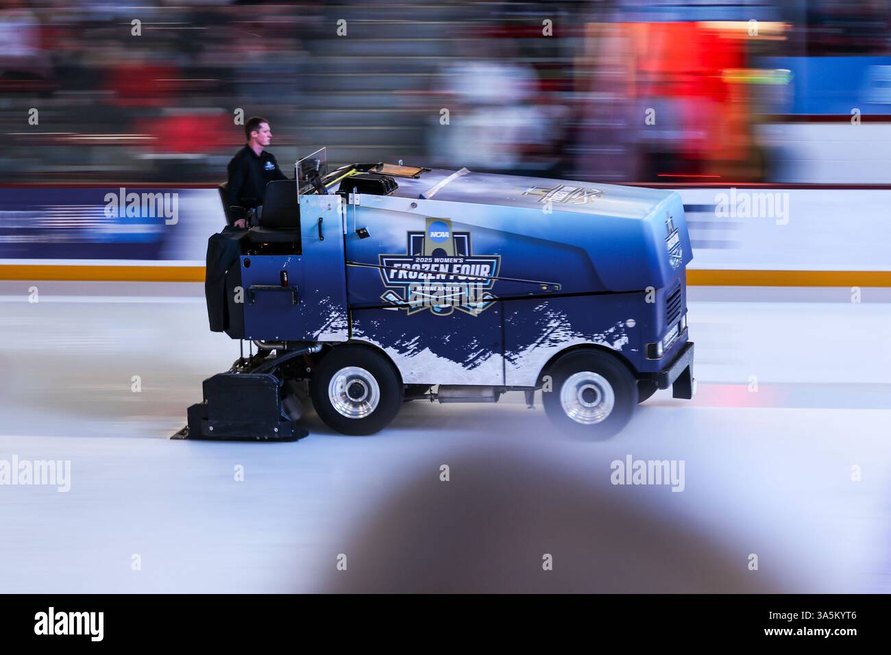 March 23rd, 2025: The Zamboni resurfaces the ice before the NCAA Womenâ ...
