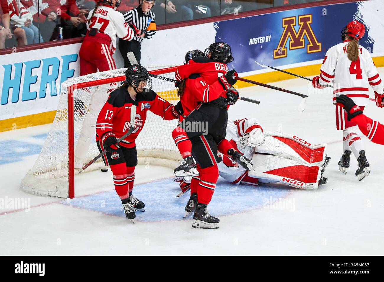 March 23rd, 2025: Ohio State Buckeyes Forward Joy Dunne (16) celebrates ...