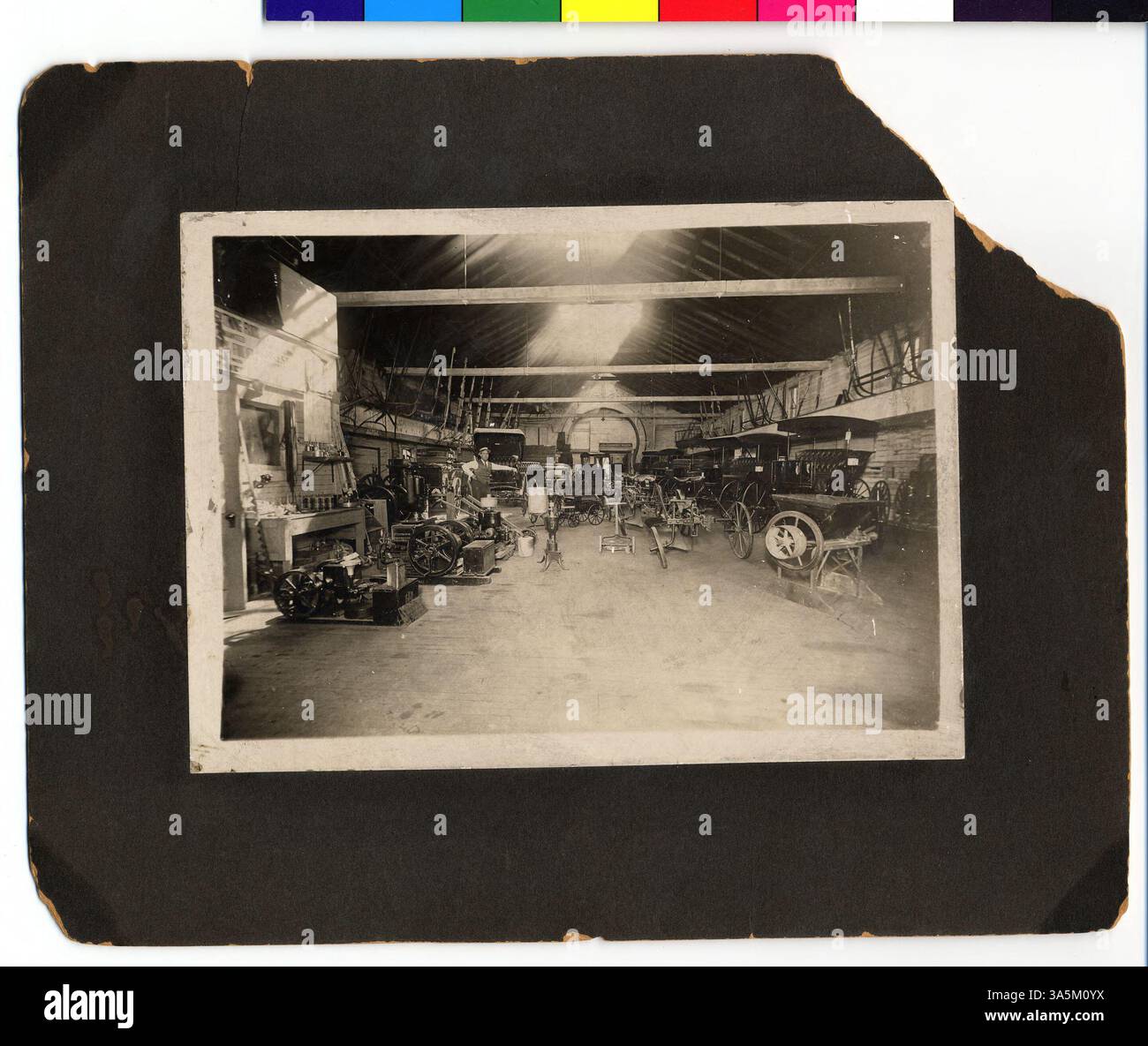 An interior view of the Jenson & Firestone Carriage Manufacturers ...