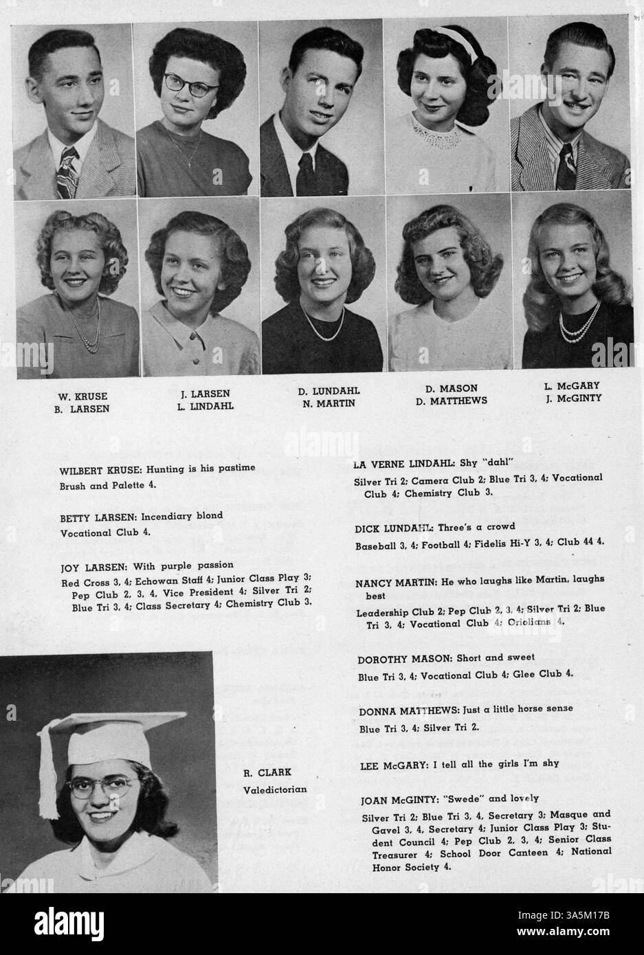 This 1947 edition of the echowan yearbook documents the students hi-res ...
