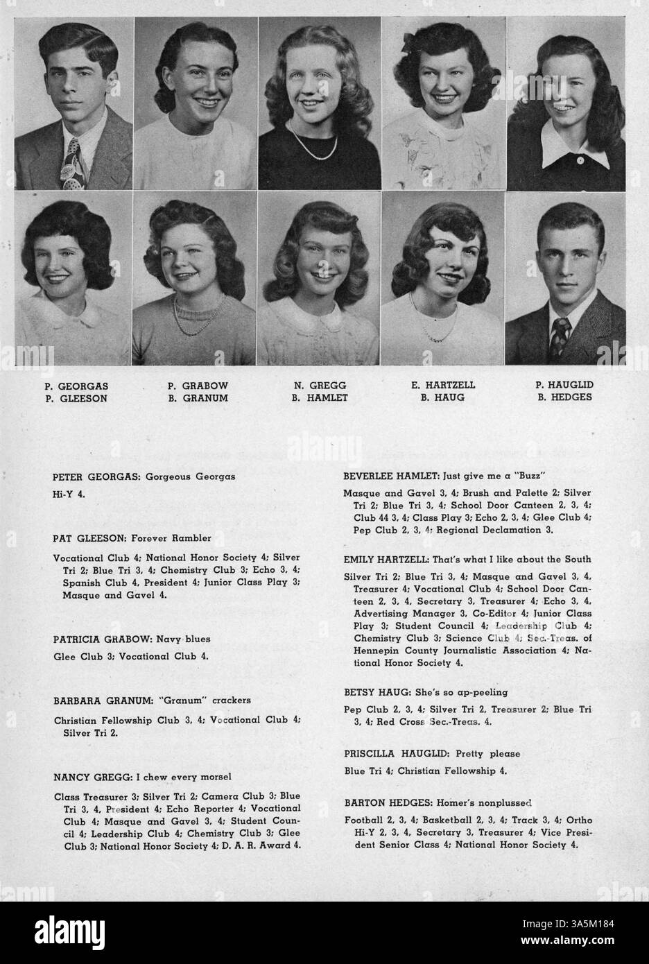 The 1947 Echowan yearbook from St. Louis Park High School offers a ...