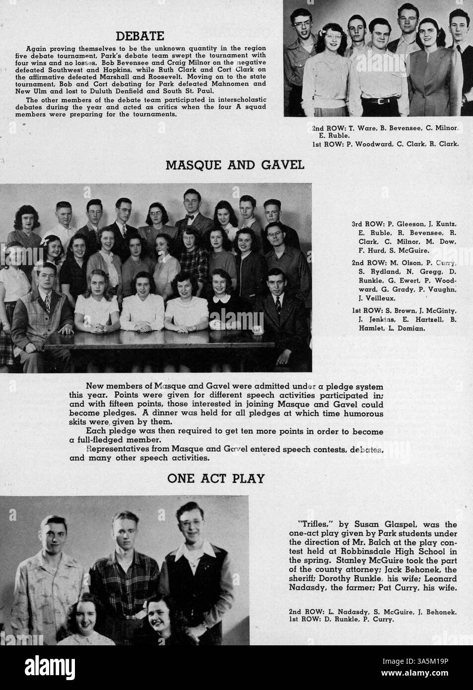 The Echowan 1947 yearbook from St. Louis Park High School records the ...