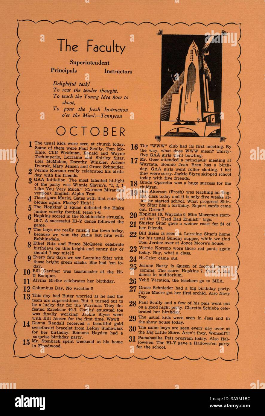 The 'Echoes' yearbook from 1945 highlights student activities, sports ...