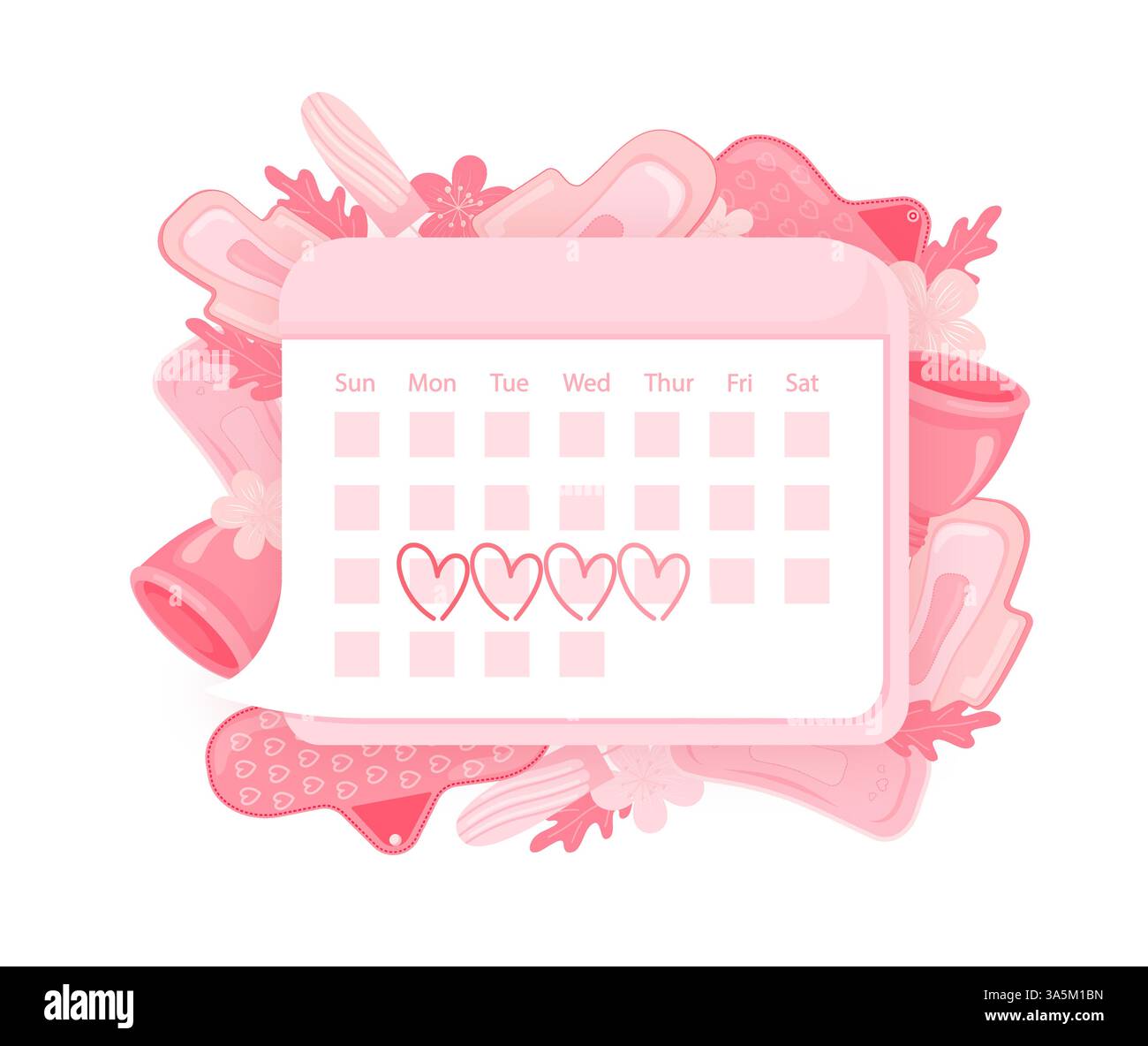 Menstrual pad vector vectors Stock Vector Images - Alamy