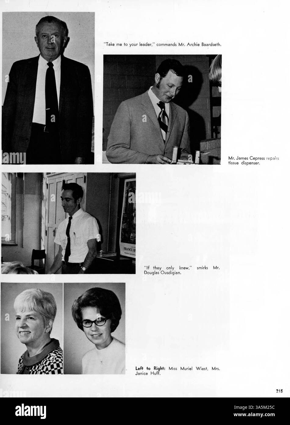 The 1970 sagamore yearbook from roosevelt high school features students hi-res stock photography ...