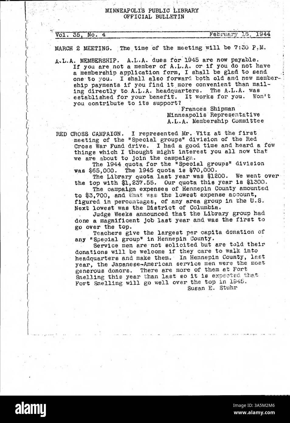 The 1945 weekly bulletin for Minneapolis Public Library employees ...