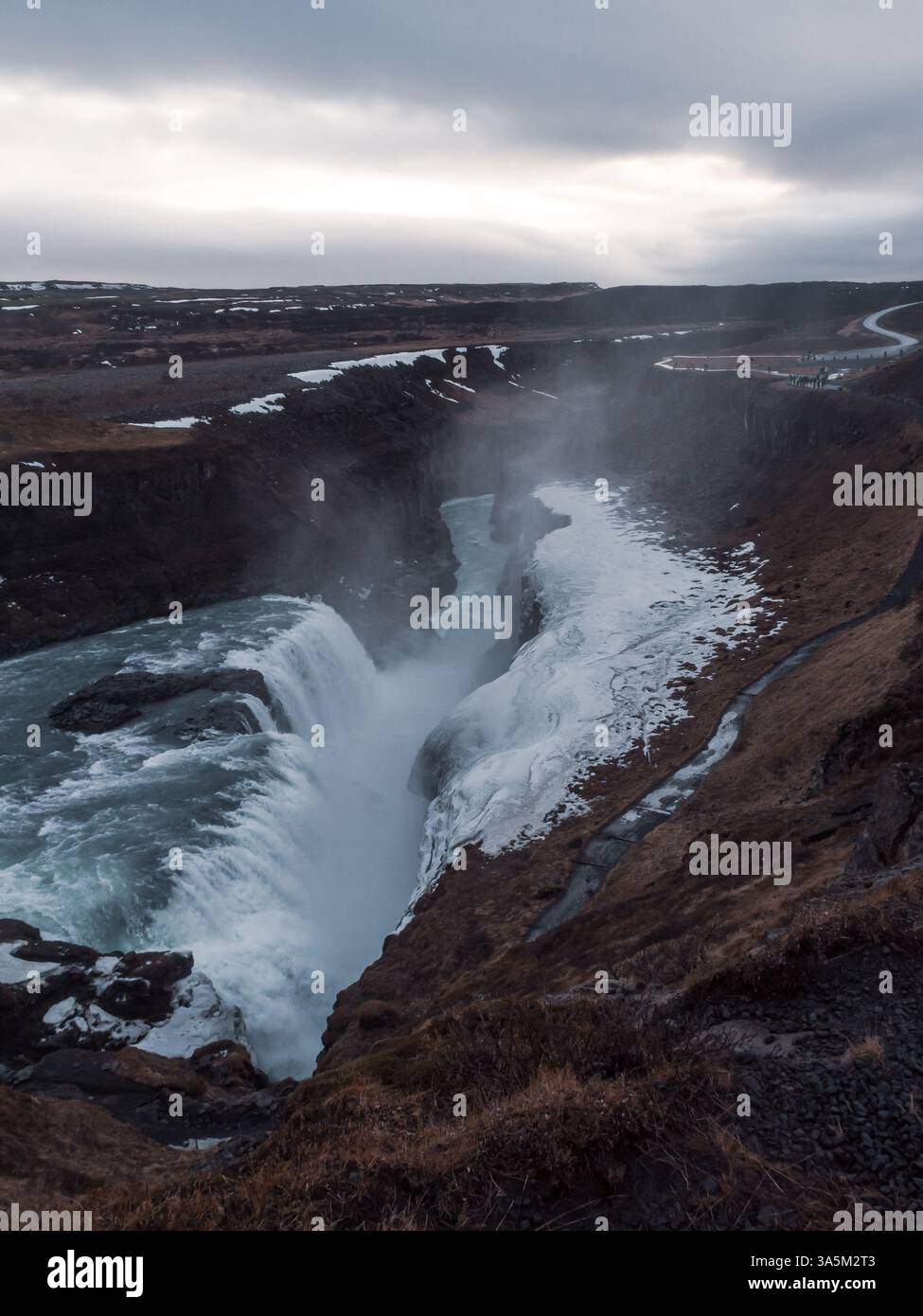 Gullfoss waterfall plunges dramatic canyon hi-res stock photography and ...