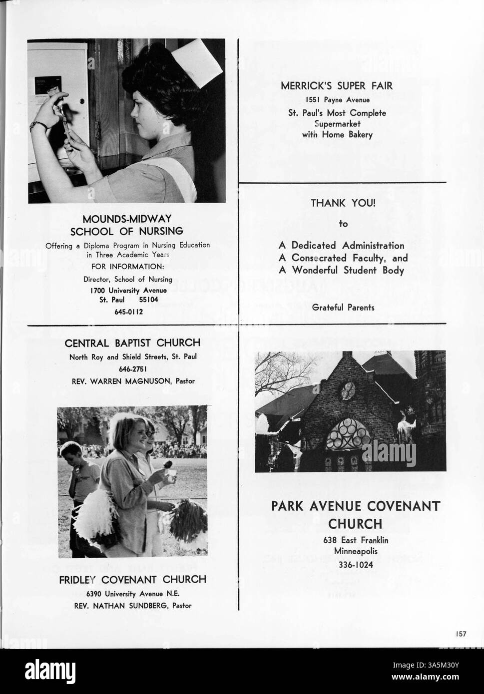 The 1967 Antler yearbook from Minnehaha Academy captures the key events ...