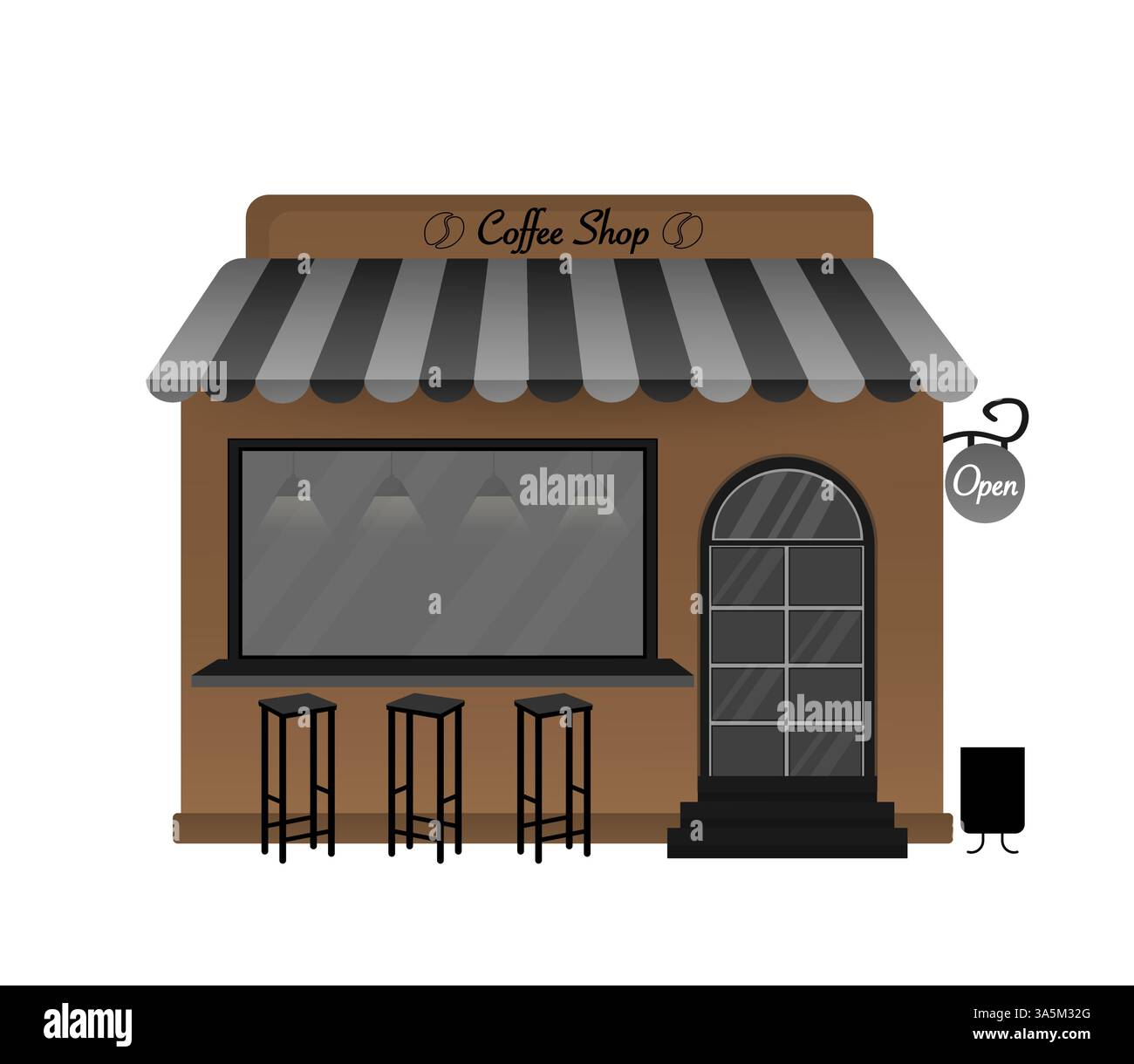 Man inside coffee shop Stock Vector Images - Alamy