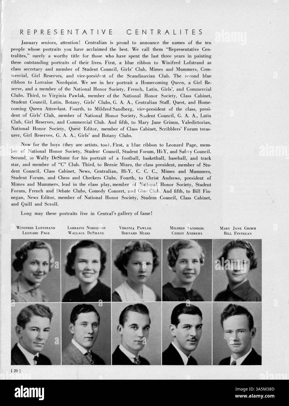 Key milestones during the 1936 1937 school year hi-res stock ...